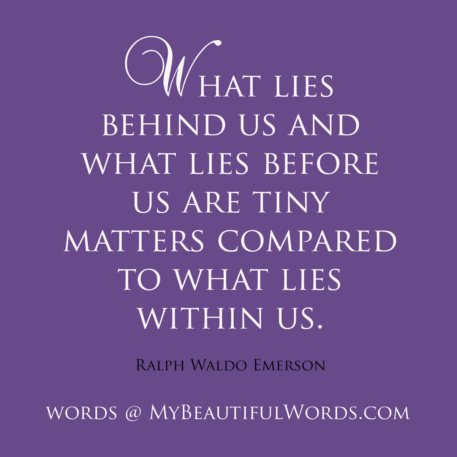 My Beautiful Words.: All that Lies Within Us...