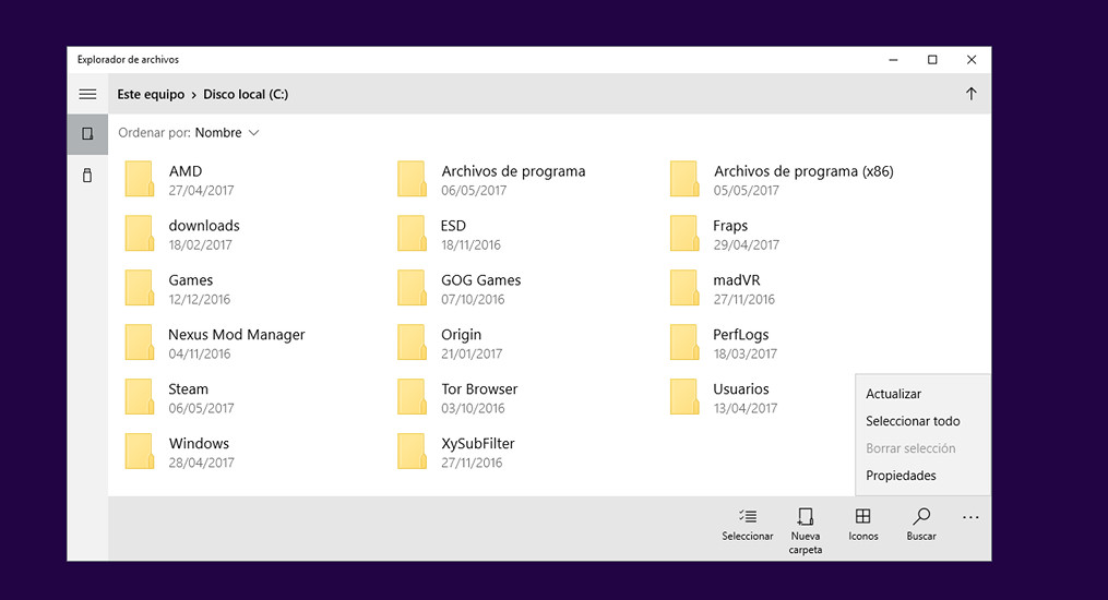 Nuevo Explorador de Archivos para Windows10 - Tecnosolucionesg