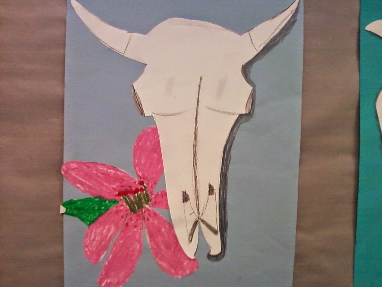 PPPS Elementary Art Rooms: Georgia O'Keeffe lesson ( Cow Skull with ...