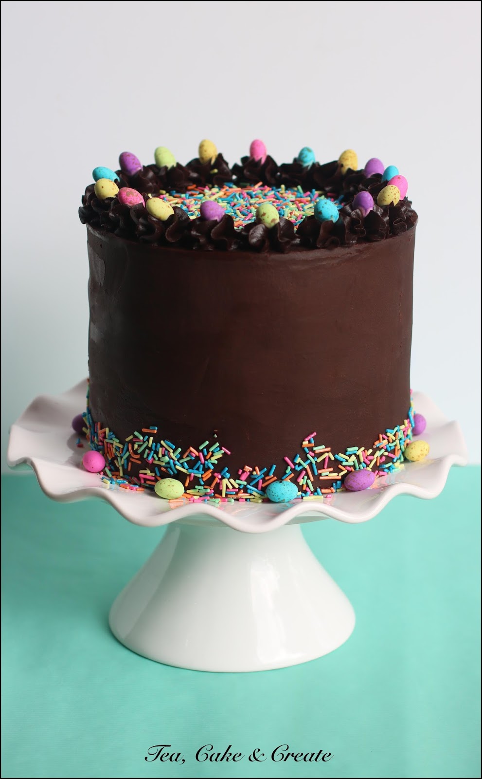 Tea, Cake & Create: Chocolate Cake with Sprinkles.