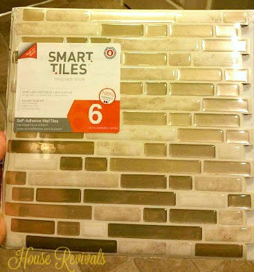 She ordered a brand called Smart Tiles, that came six 12" x 12" tiles ...