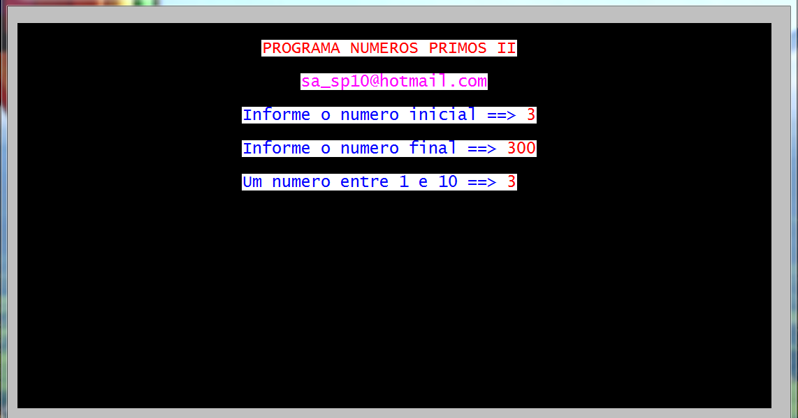 Samuel Lima - Programador C/C++ : Programa Números Primos II