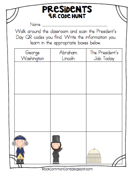 President's Day Fun with QR Codes {FREEBIE} - Hello Sandy Patterson