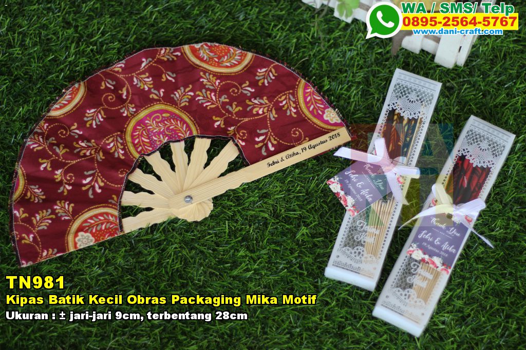 Kipas Batik Kecil Obras Packaging Mika Motif | Souvenir Pernikahan