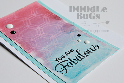 Doodlebugs: Ghosting Technique with Stencils and Distress Ink
