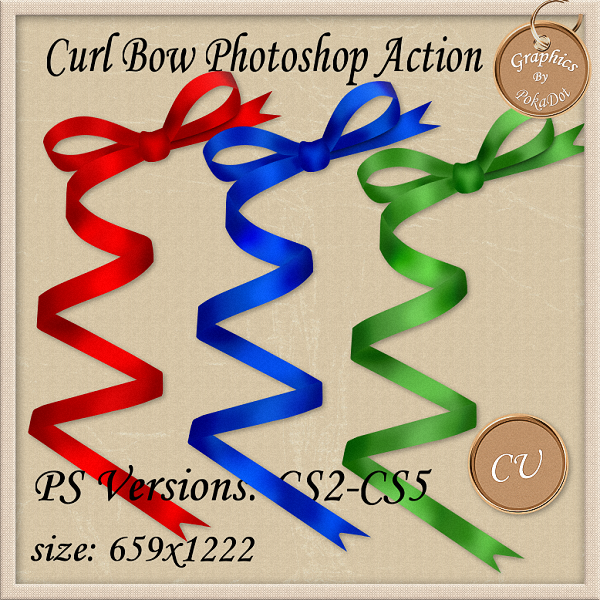 Photoshop Actions: Curl Bow Photoshop Action