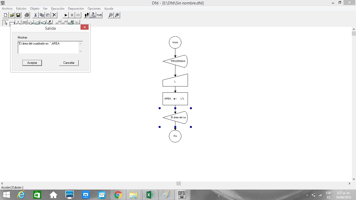 PROGRAMA DE APOYO PARA DFD: PASOS PARA HALLAS EL ÁREA DE UN CUADRADO EN ...