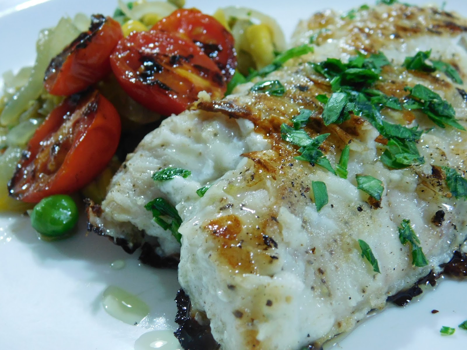 Conjunción de Alegrías y Sabores: Filet de pescado a la plancha