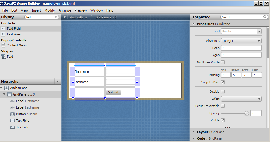 Java Scene Builder Javafx Error Opening Fxml File