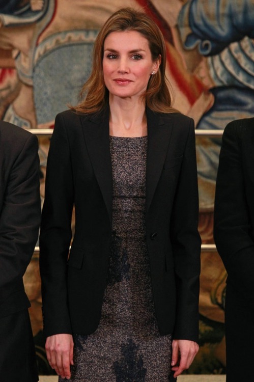 Princess Letizia Attends Audiences in Madrid