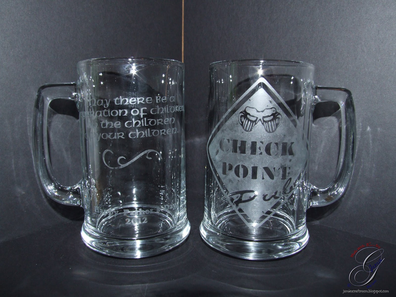 Jamie's Craft Room: Etched Beer Mugs