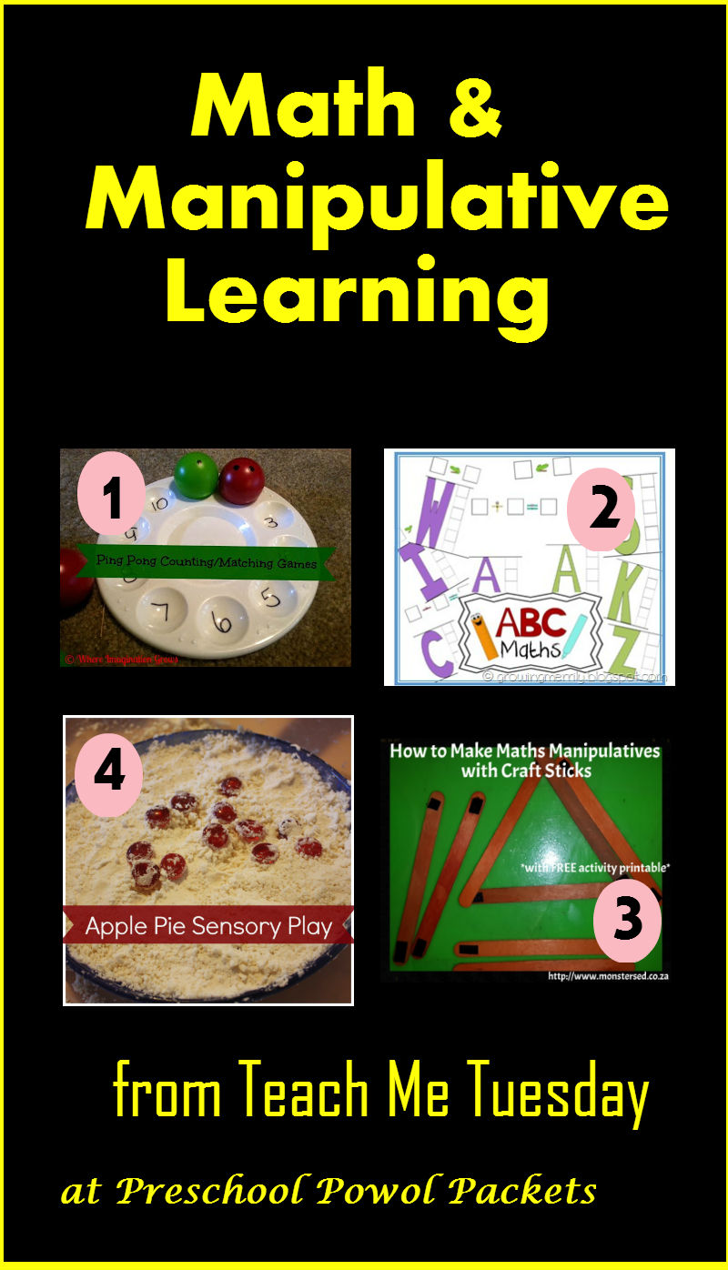 Math & Manipulative Learning from Teach Me Tuesday | Preschool Powol ...