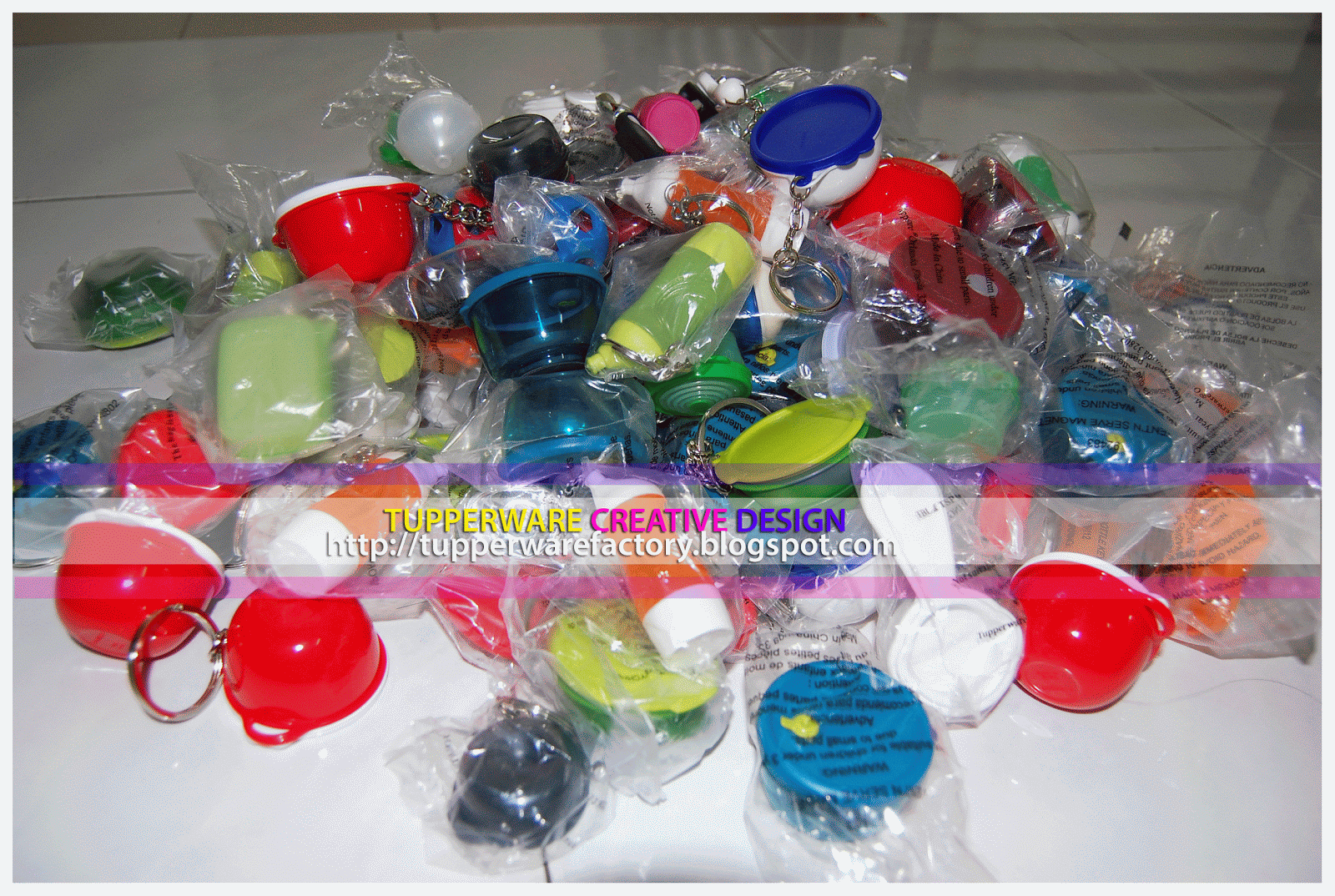 TUPPERWARE CREATIVE DESIGN: TUPPERWARE KEYCHAINS AND MAGNETS