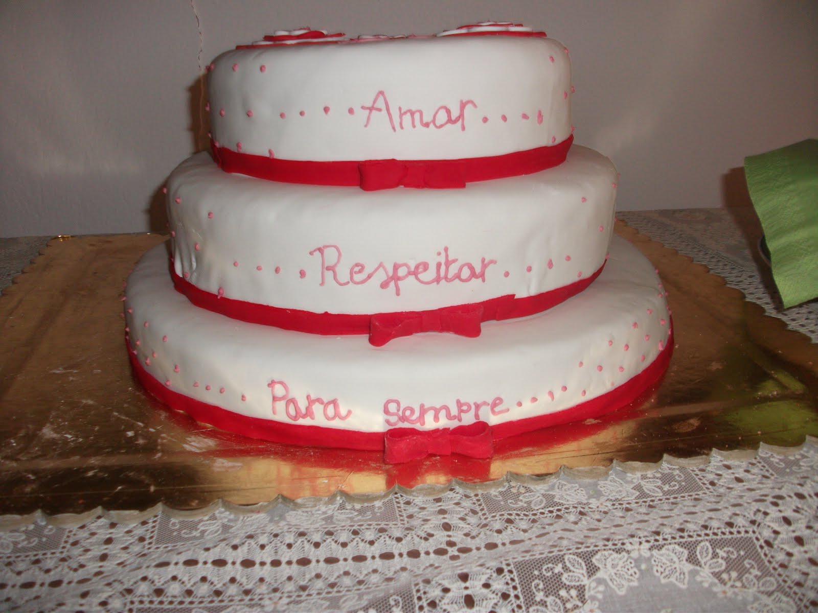 Bolinhos da Ana: Bolo dos 25 anos de casamento dos meus tios