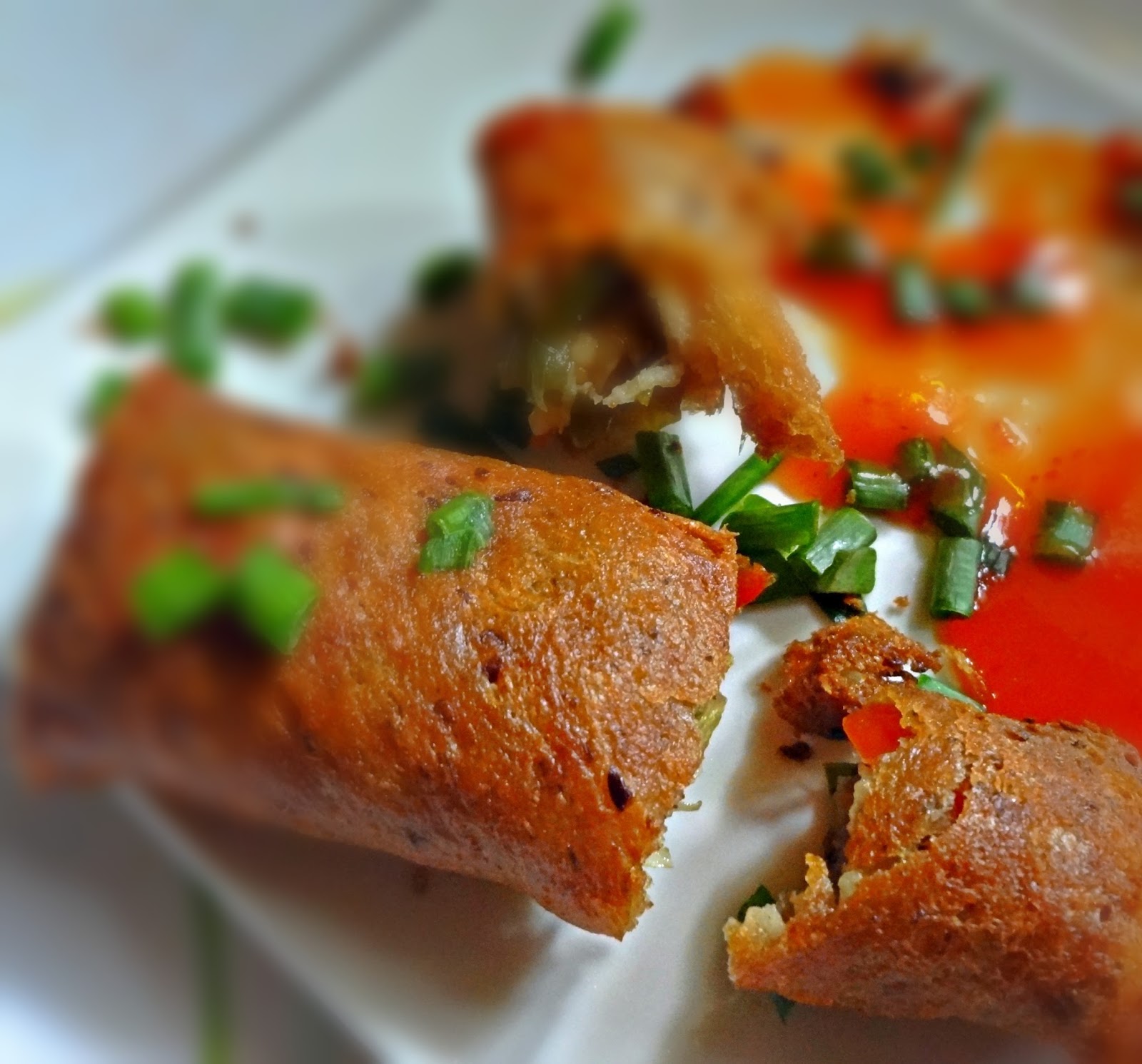 BREAD SPRING ROLLS ( with paav bhaaji style masala )