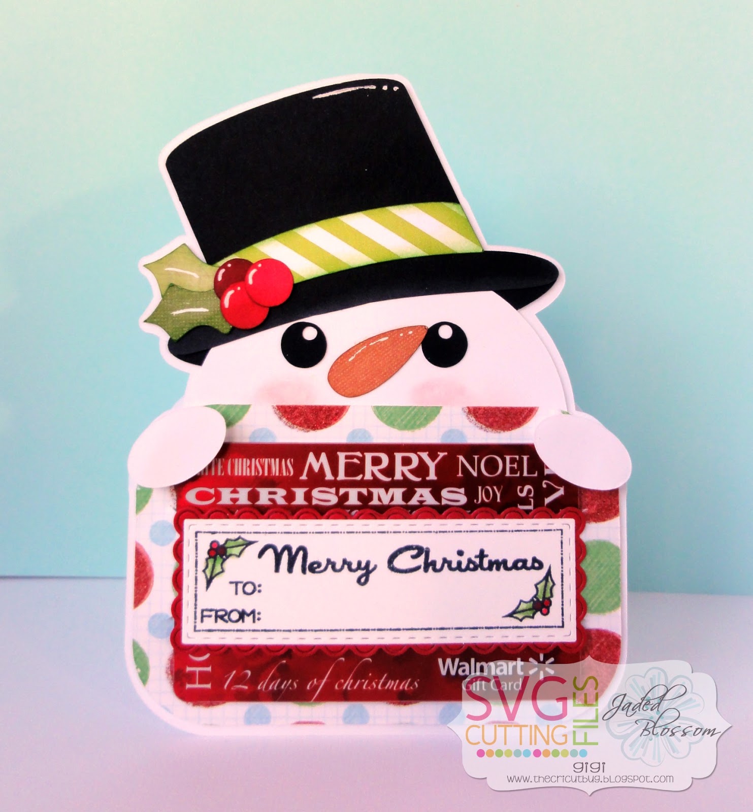 The Cricut Bug: Snowman Gift Card Holder Shaped Card