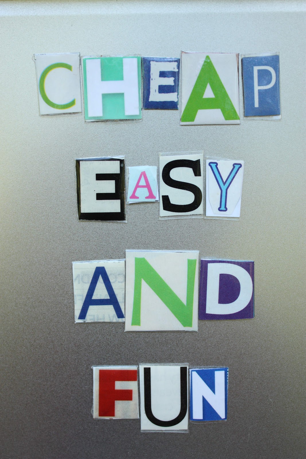 The Red Chair Blog: DIY "Ransom Note" Magnets