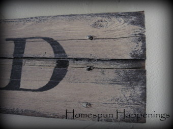 Homespun Happenings: I Made a Sign