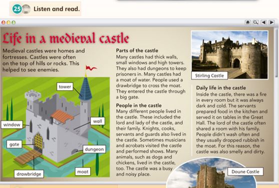 ISI(DORO) ENGLISH: 6th grade WEEKLY READER: Medieval Castles