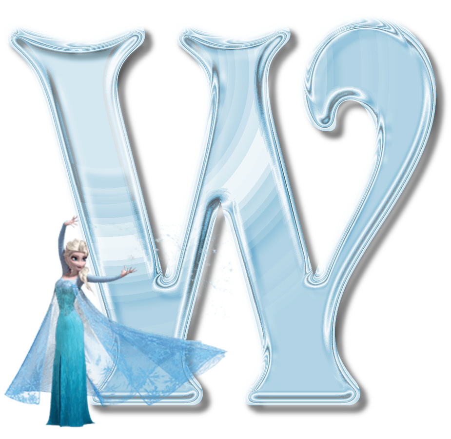 Alfabeto de Elsa de Frozen Congelando las Letras. - Oh my Alfabetos!