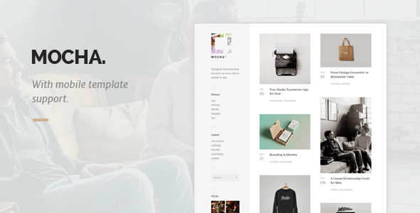 Mocha: Minimal Grid-Based Template - Download Tempaltes & Themes