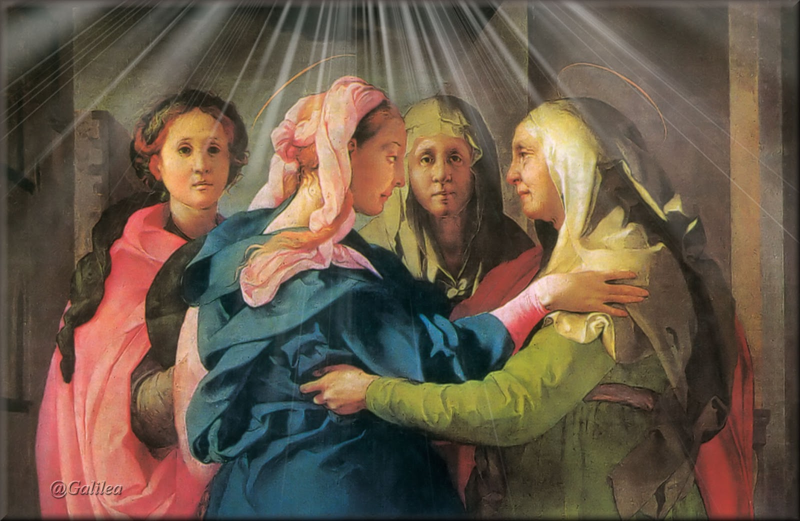 Imágenes religiosas de Galilea: Visitación de María a su prima Isabel