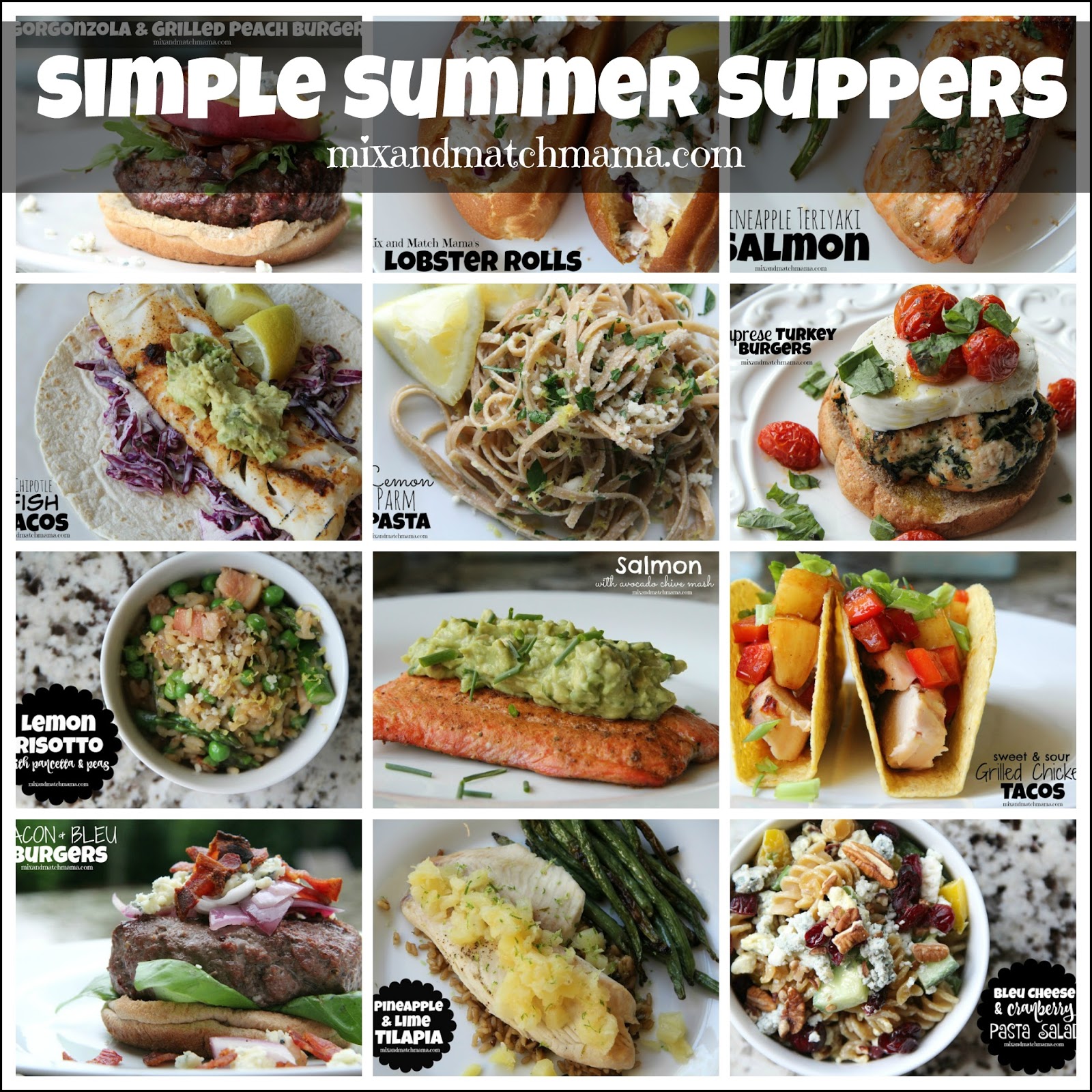 Simple Summer Suppers Recipe | Mix and Match Mama