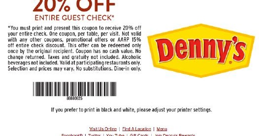 Dennys Printable Coupons May 2018 - Printable Coupons 2018
