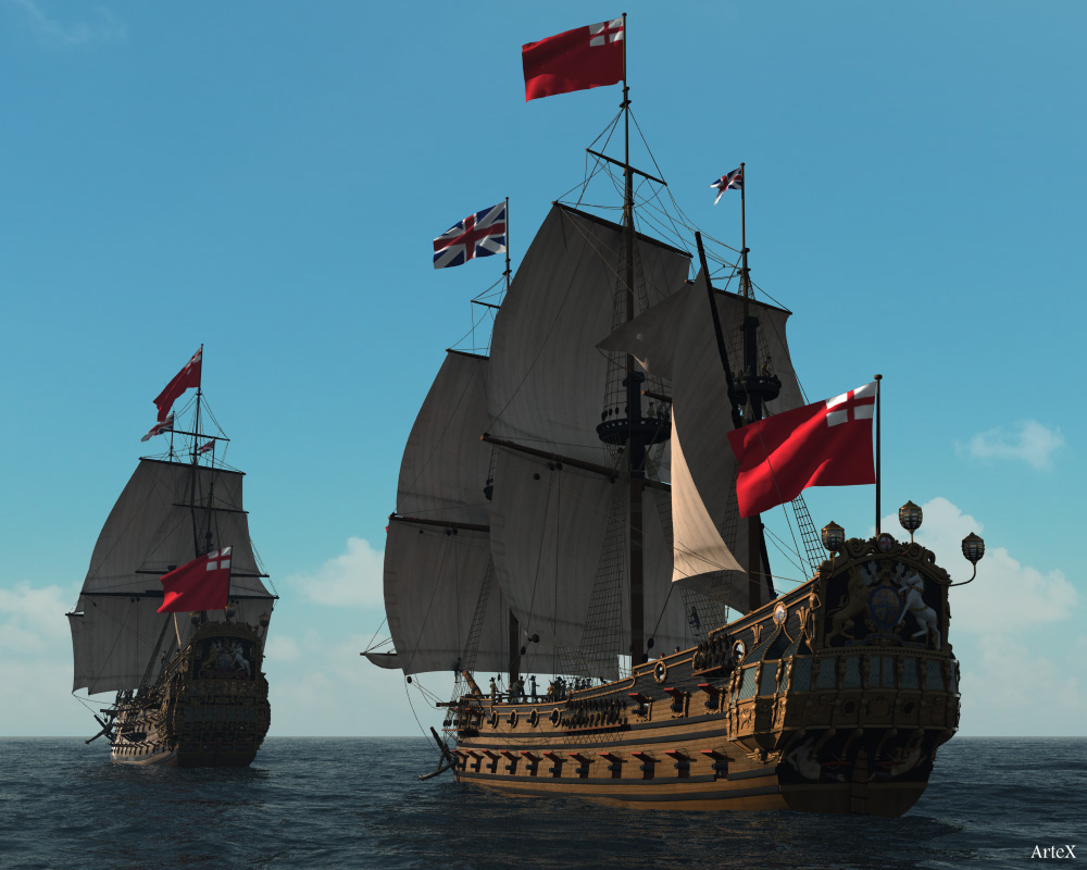 Recreating the ships of the 17th century: British 3rd rate ship of the ...