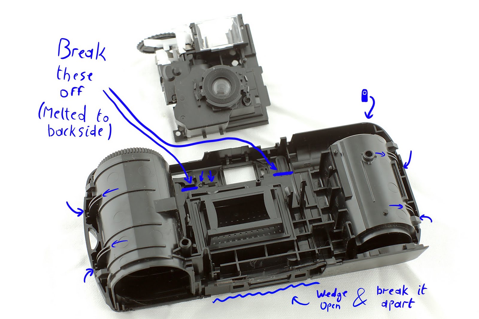 Highly Entropic: Taking apart a disposable camera