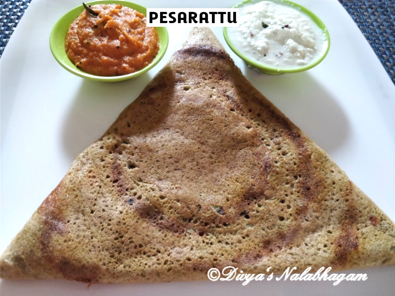 Pesarattu And Allam Pachadi - Divya's Nalabhagam