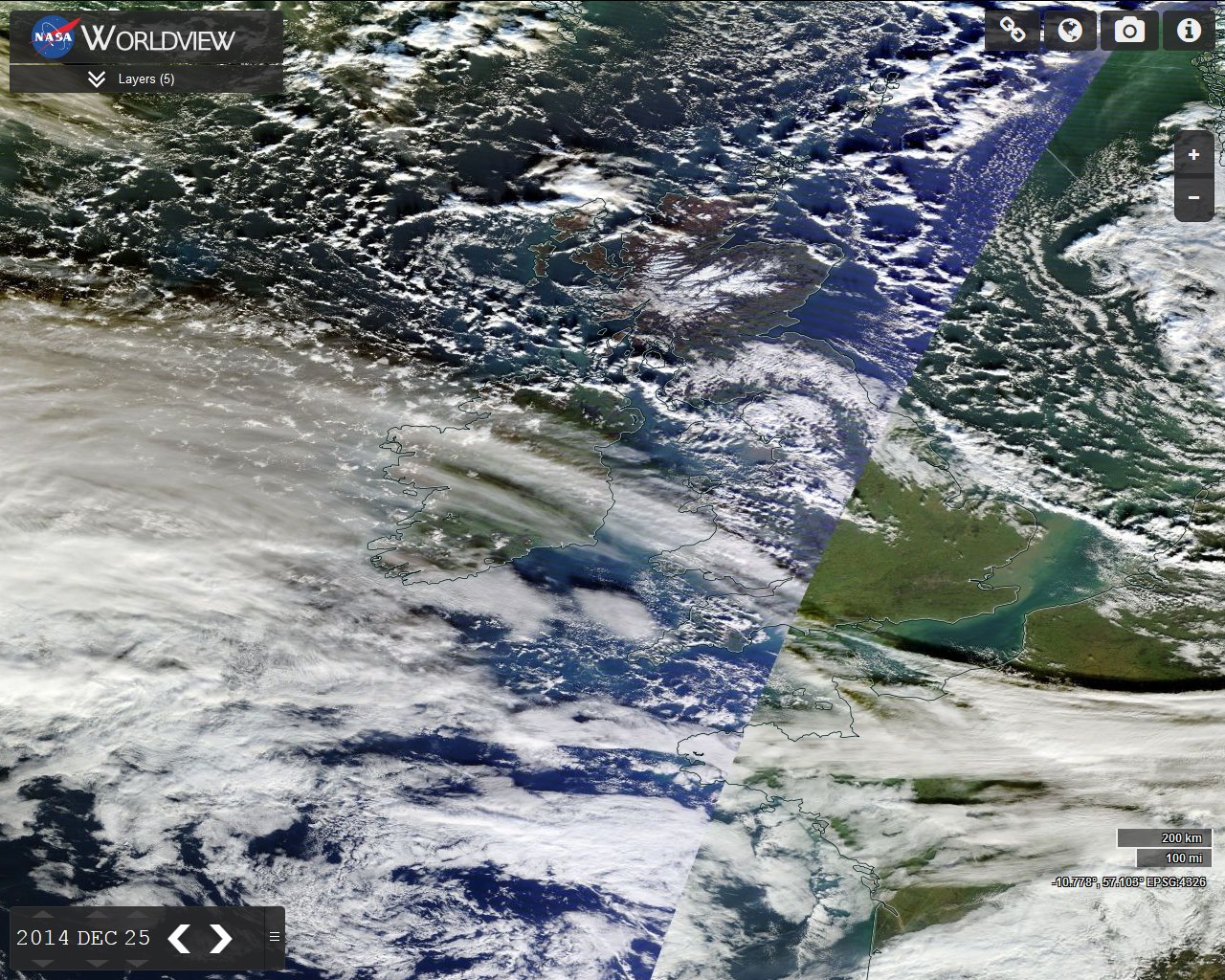 Scottish Chemtrails: 25 ‎December ‎2014 - Satellite Photos