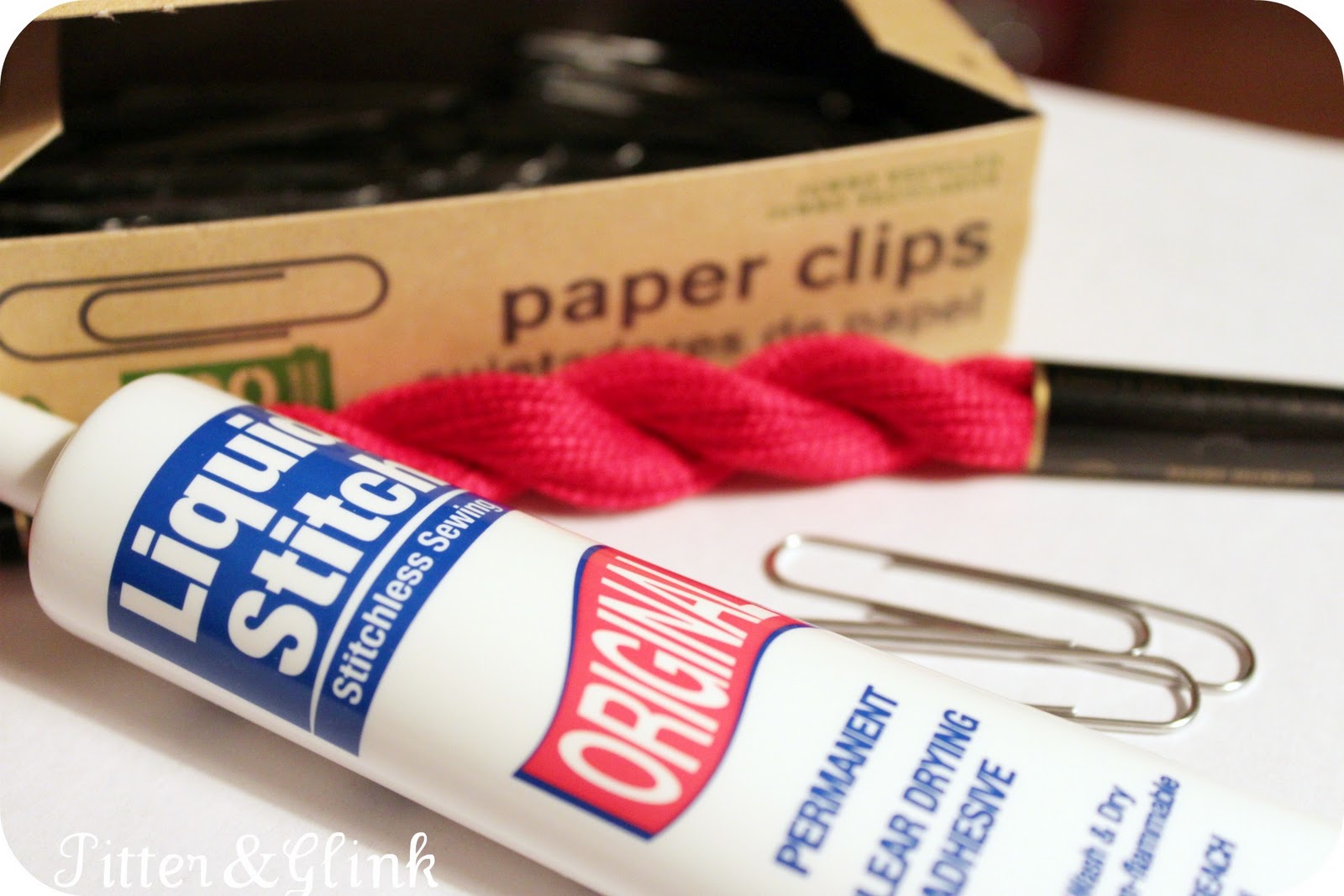 PitterAndGlink: {PaperClip & String Valentine Earrings}