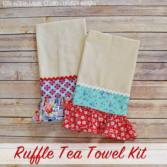 Fort Worth Fabric Studio: Ruffle Tea Towels {Free Pattern}