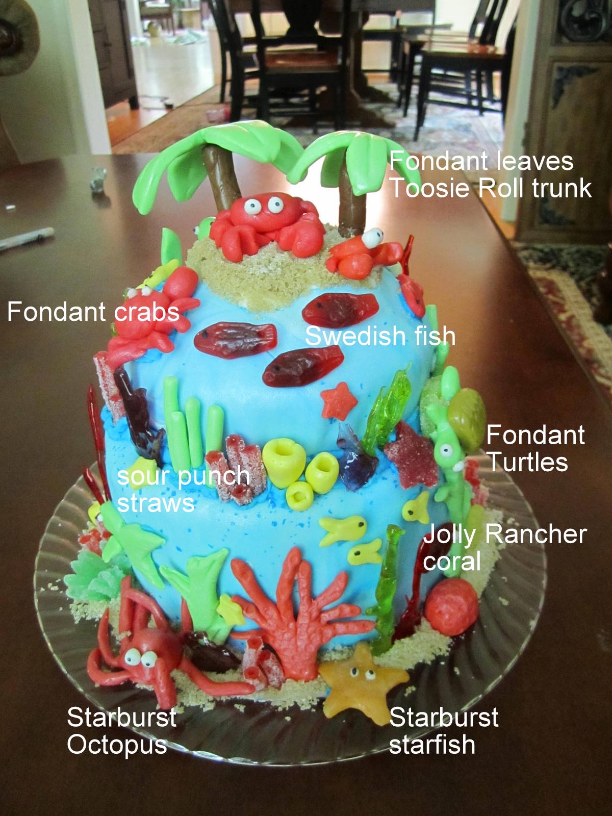 Leafy Tree Tops: Coral Reef Ocean theme Cake