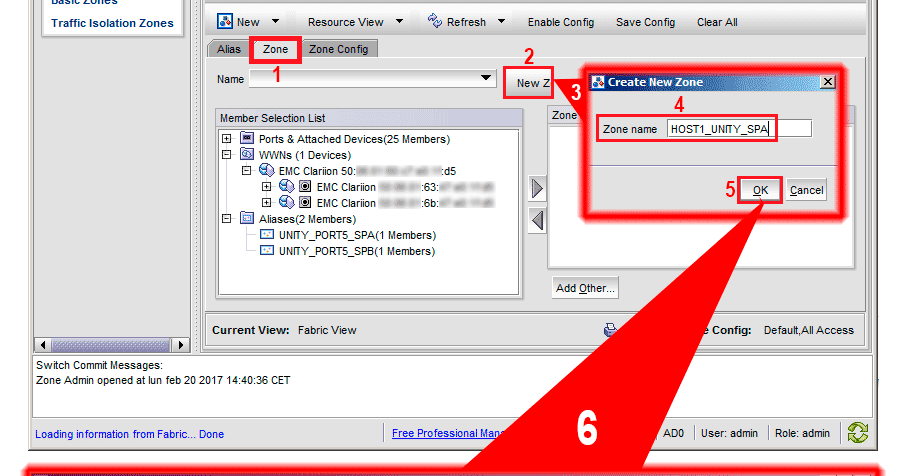 Pantallazos.es: EMC Connectrix DS-300B - Configuración de Zoning Parte 2