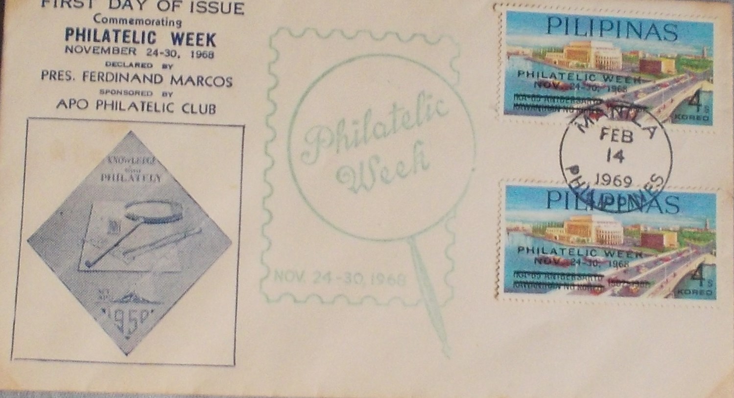 Philatelic Philippines: 1968 Philatelic Week FDC