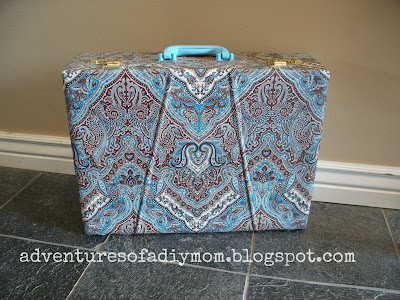 Covering a Briefcase with Fabric - a Makeover - Adventures of a DIY Mom