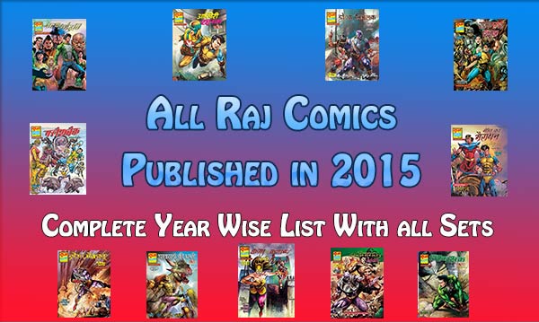 Raj Comics Published in 2015 Year Wise Complete List