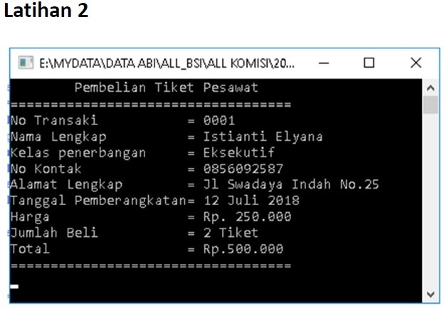 kodingan bsi: DASAR PEMROGRAMAN