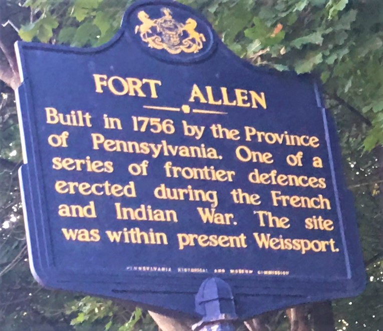 MarkerQuest: Fort Allen and Fort Allen Well, Weissport, Carbon County