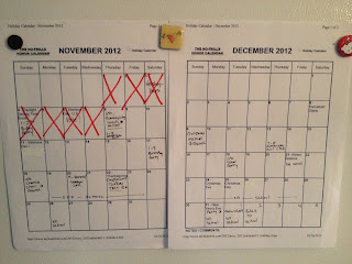 Holiday Countdown Calendar - Family Balance Sheet
