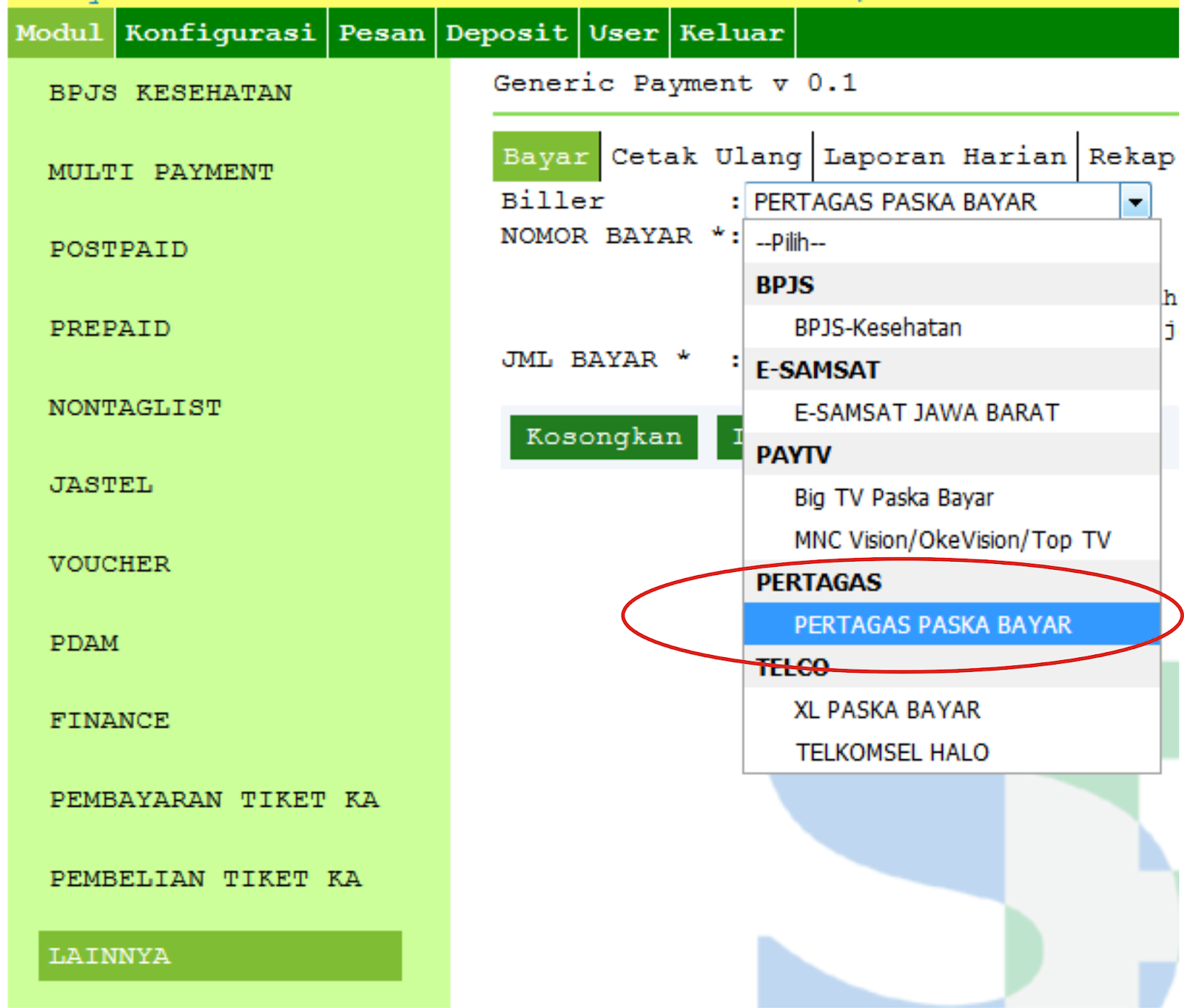 Pembayaran Pertagas (Pertamina Gas) di PPOB Bukopin Syariah - PPOB SBPAYS