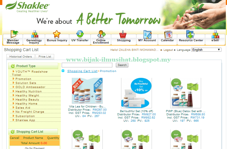 Cara Beli Shaklee Online - Mudah Jer - Pengedar Shaklee Taiping