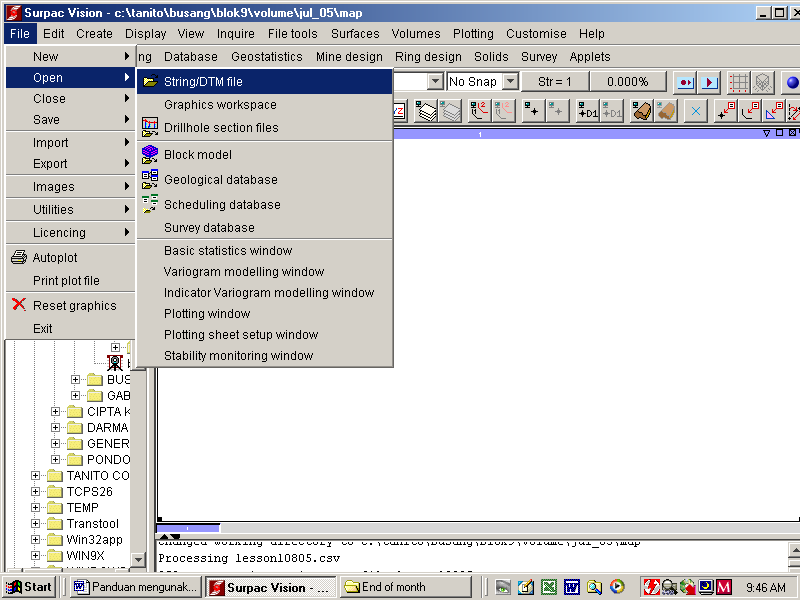 Daripadaselo: Surpac: Semacam Tutorial atau Panduan Penggunaan Surpac ...