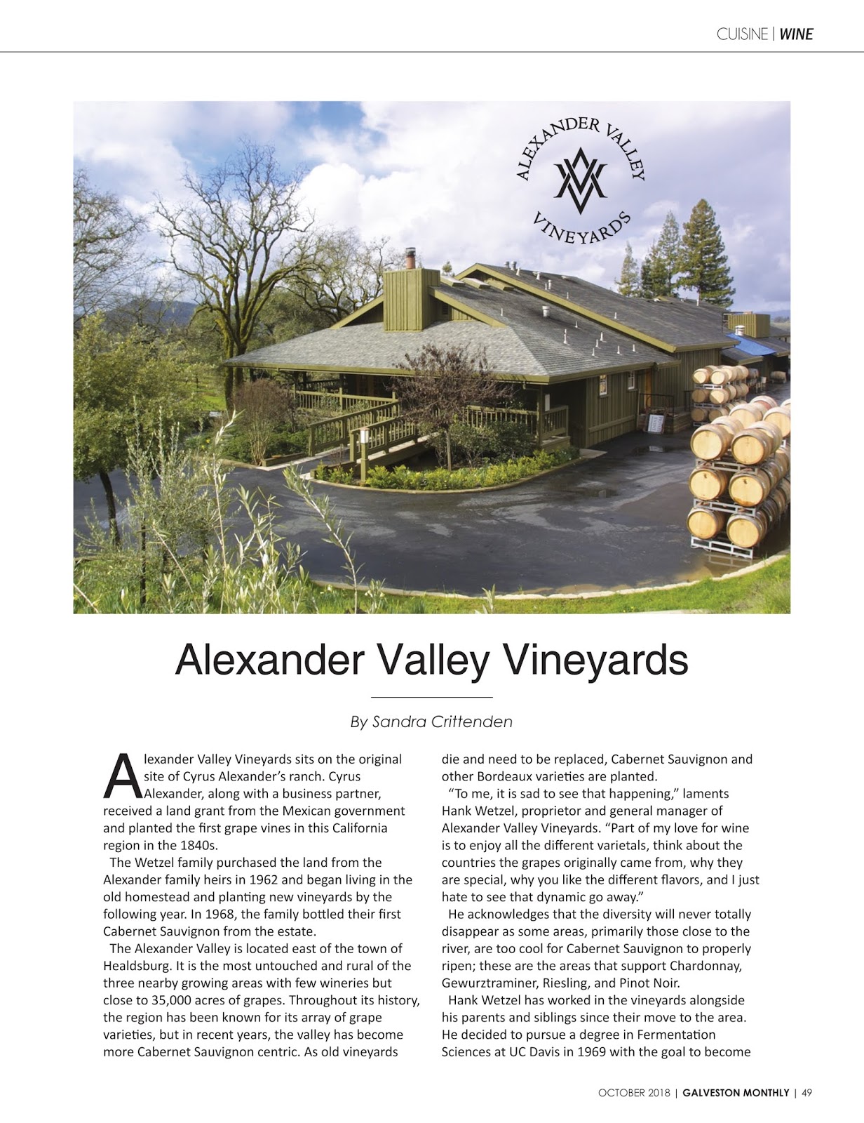 Alexander Valley Vineyards
