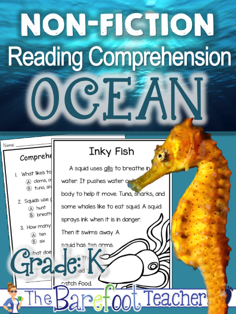 Ocean Themed Reading Comprehension Pack Plus a FREE DOWNLOAD | The ...