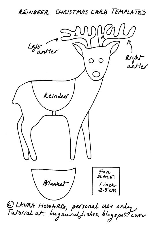 Bugs and Fishes by Lupin: How To: Reindeer Christmas Card Tutorial