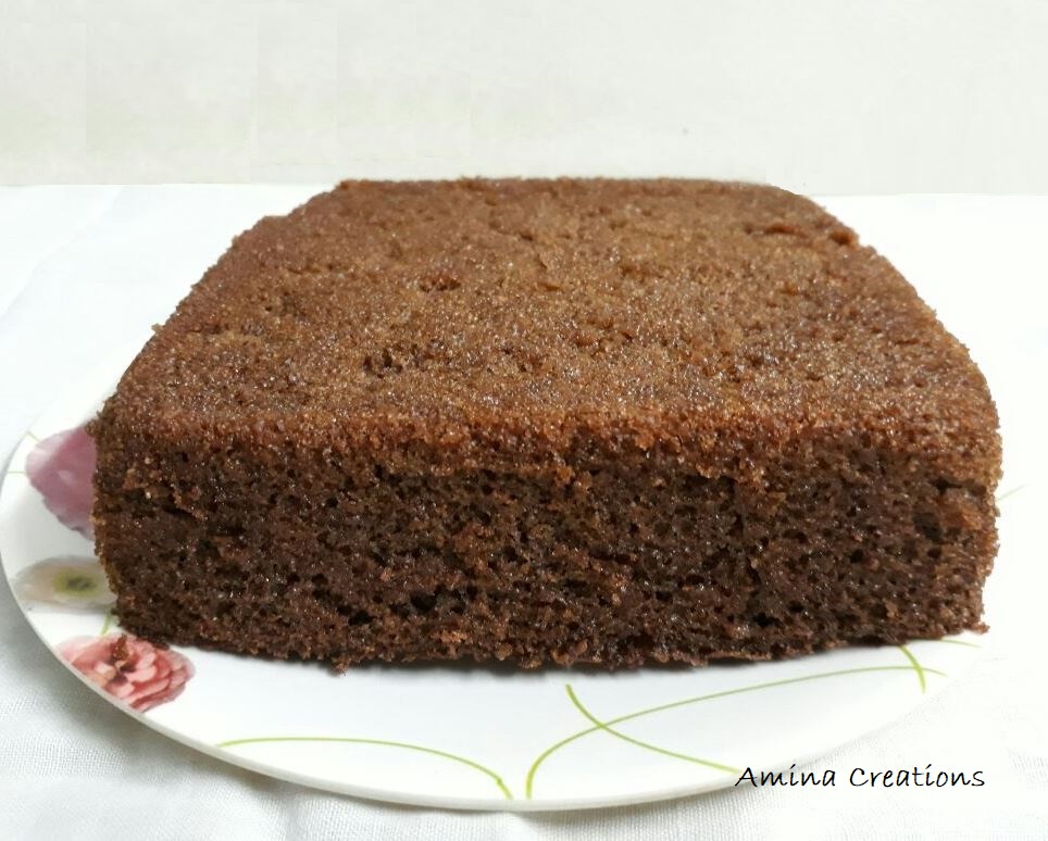 AMINA CREATIONS: RAGI AND CHOCOLATE SPONGE CAKE/ FINGER MILLET AND ...