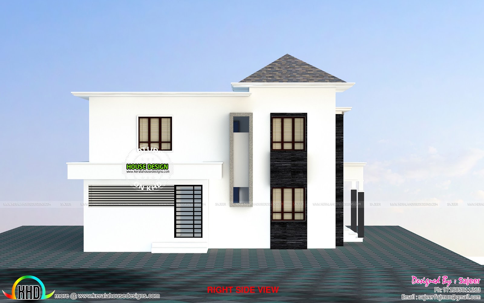 Low Budget Villa - All side view - Kerala Home Design and Floor Plans ...